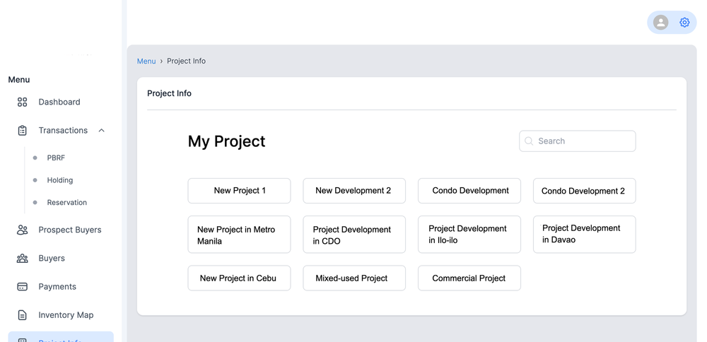 Project Information (Project Info.)