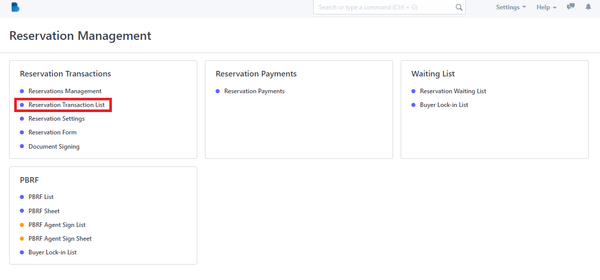 How to Use Reservation Transaction List